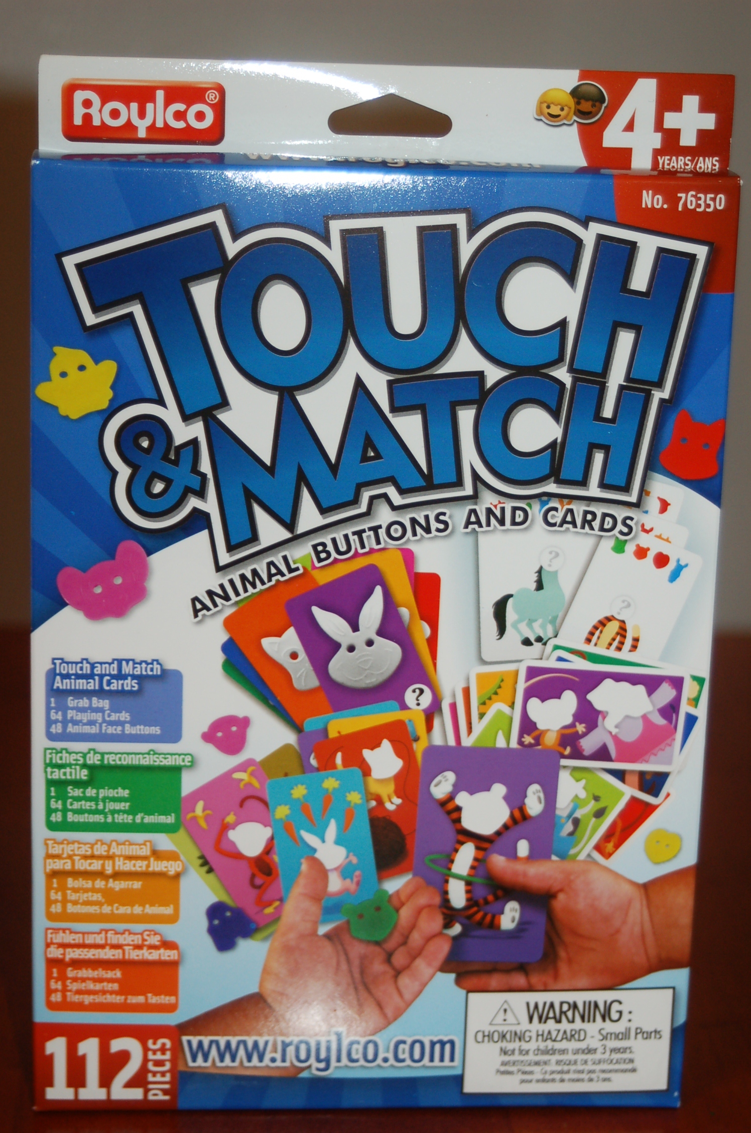 Touch & Match Animal Buttons and Cards Roylco