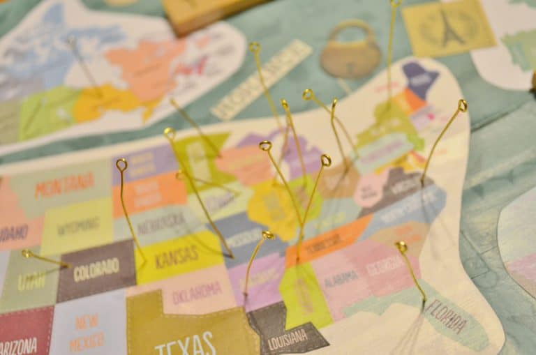 DIY Mod Podge Memory Boxes & Travel Memory Map Project
