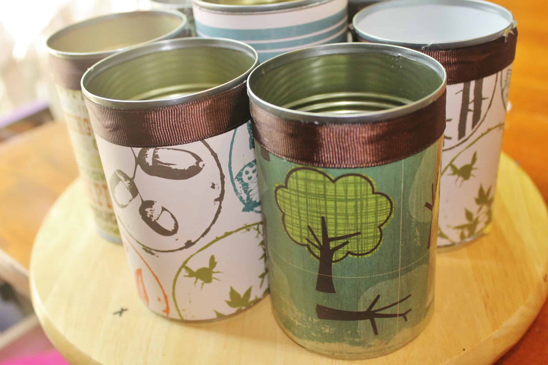 Upcycled Lazy Susan School Supply Center - GREAT Teacher Gift