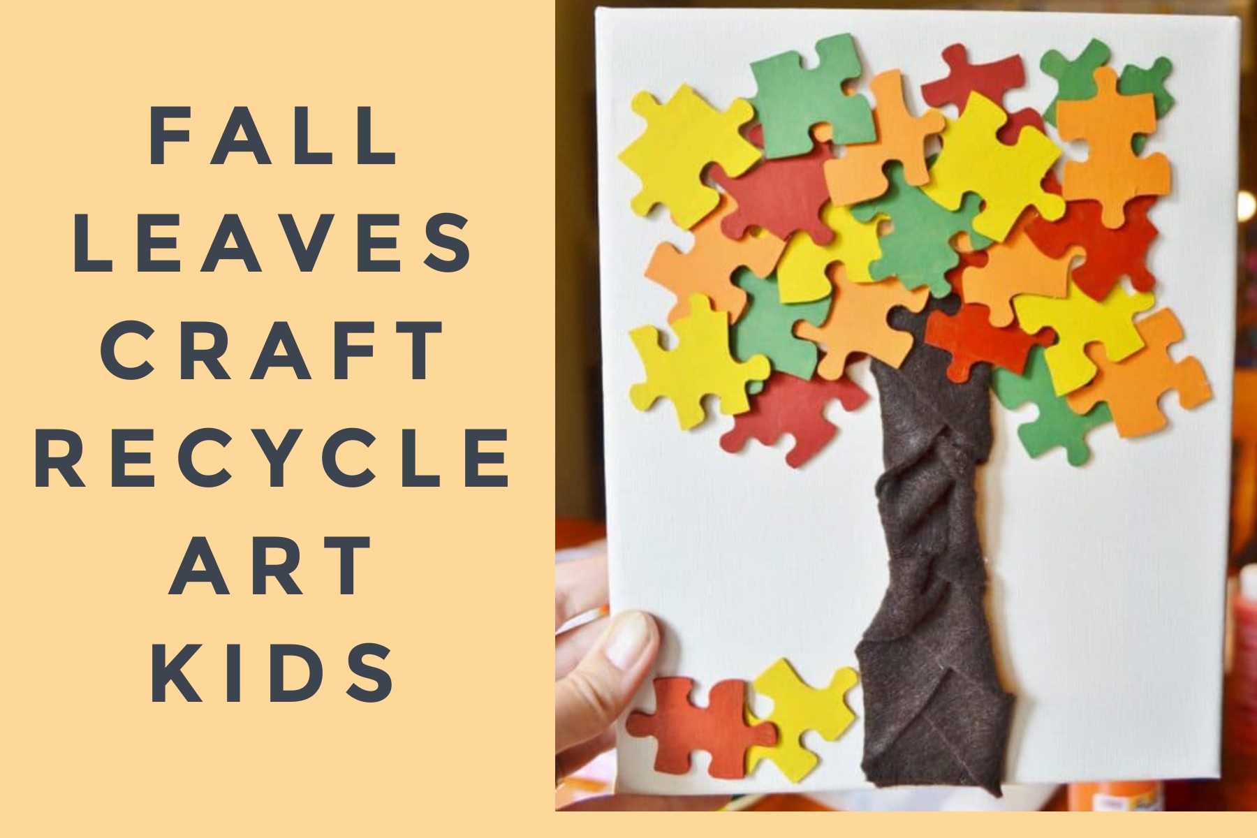 Fall Autumn Puzzle Piece Kid's Craft