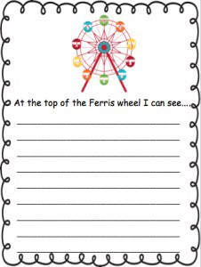 Free Handwriting "I Can See" Writing Prompt Printable