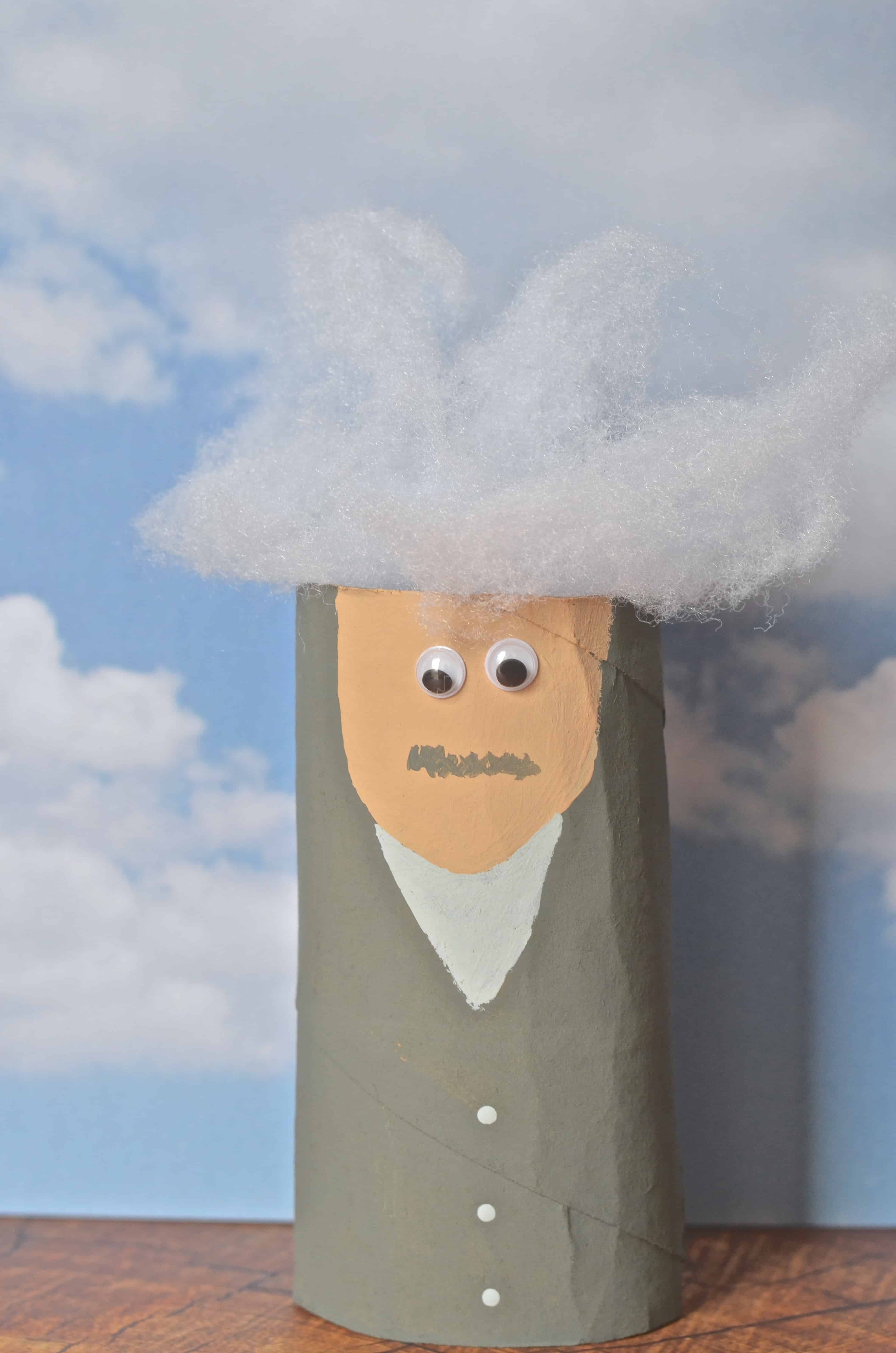 Albert Einstein Toilet Paper Tube Kids Craft - Surviving A Teacher's Salary