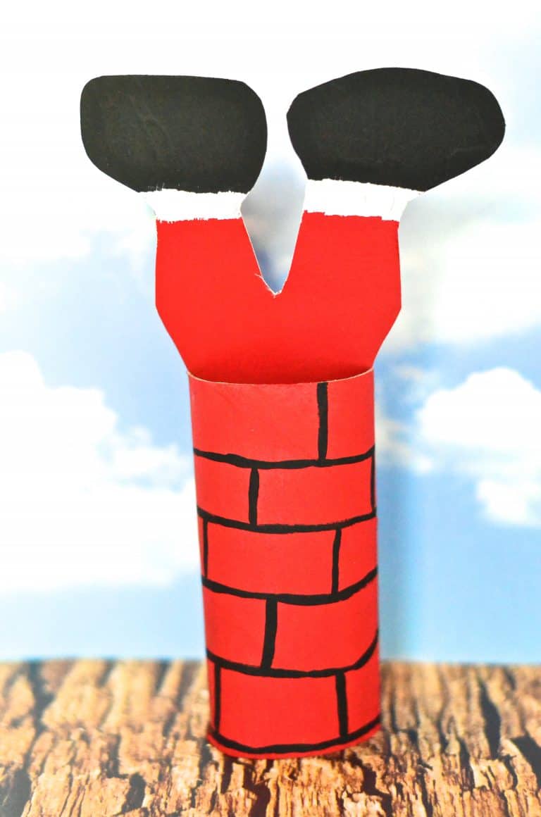 Santa Claus Toilet Paper Tube Christmas Craft for Kids