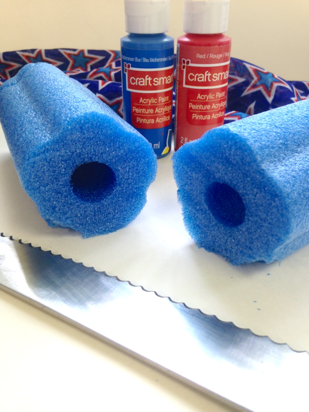 Pool Noodle DIY Stamps - Fine Motor Activity