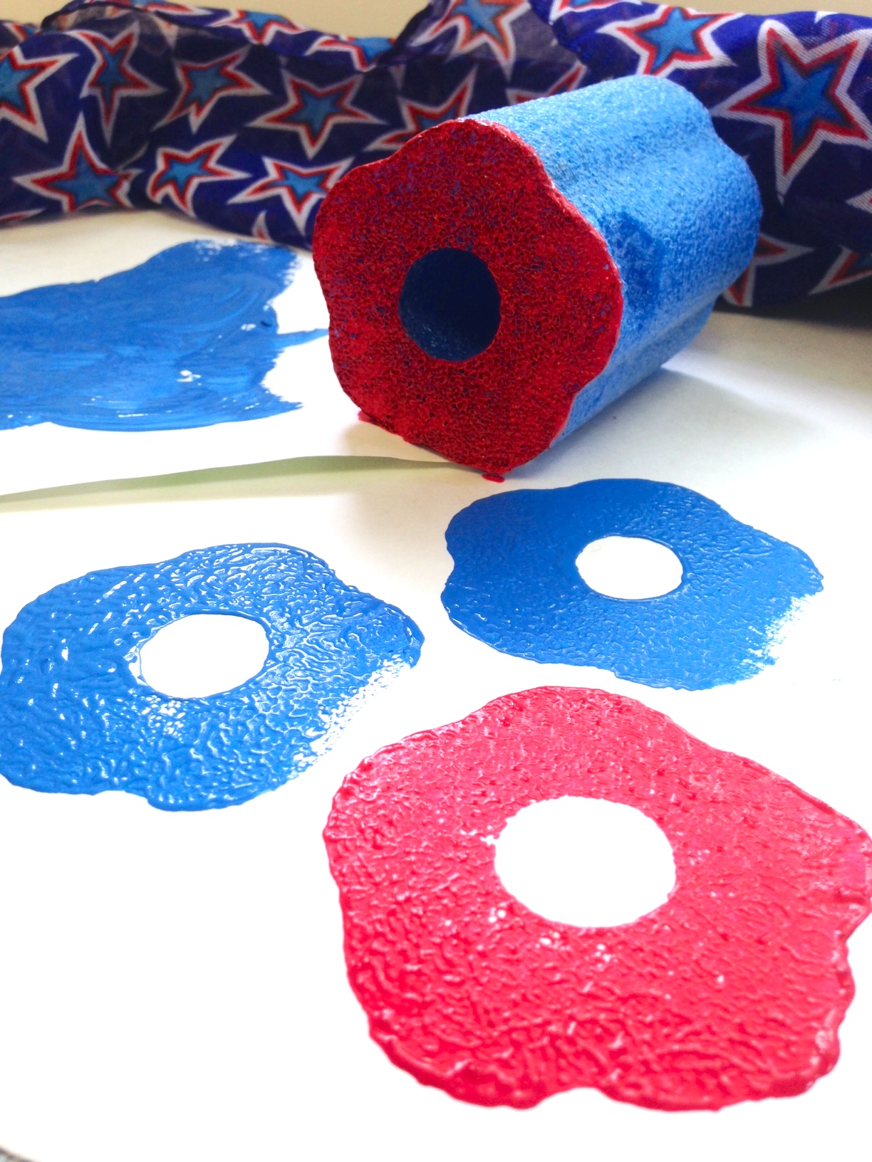 Pool Noodle DIY Stamps - Fine Motor Activity