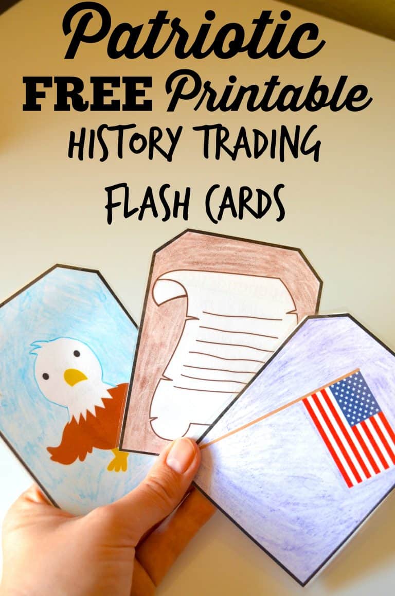 FREE Patriotic Printable History Trading Flash Cards for Kids