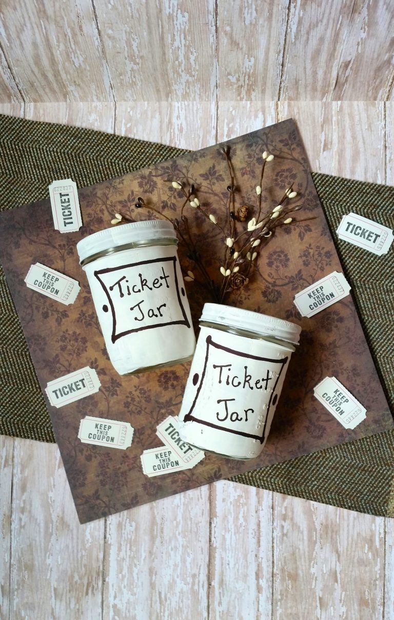 DIY Ticket Jar Kid's Behavior Management Incentive Idea
