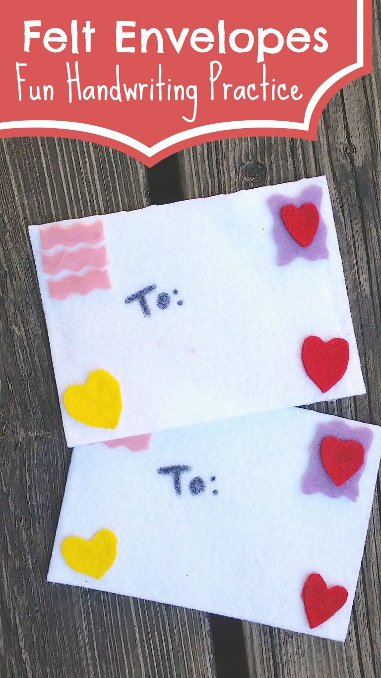 Felt Envelope Handwriting Practice Fun Idea