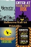 Free Printable Halloween Wall Art Decor: Witches, Ghosts, Pumpkins