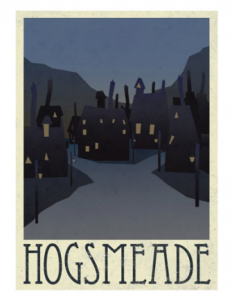 DIY Harry Potter Hogsmeade Sign & Ceramic House Redo