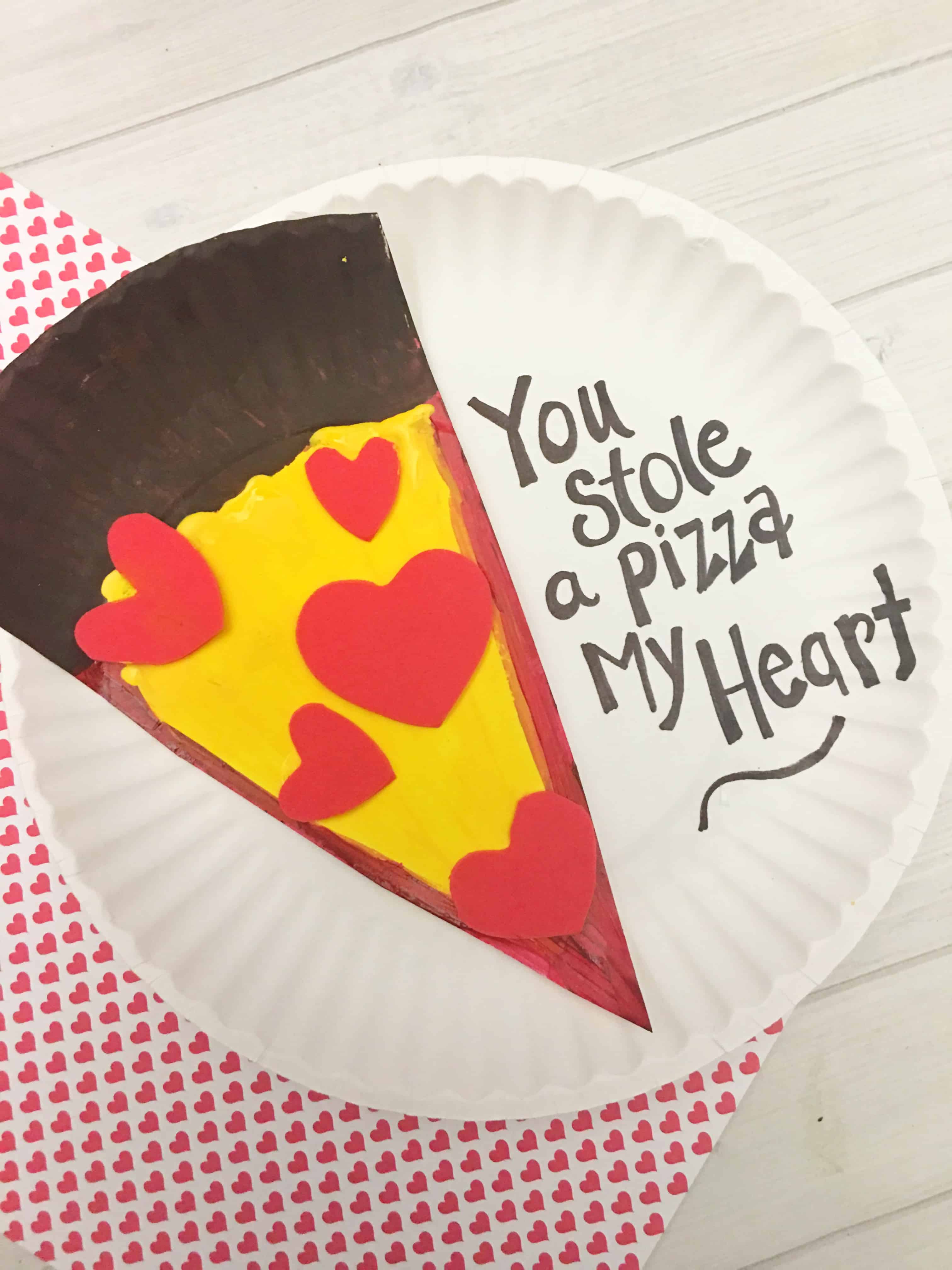 Valentine s Day Pizza Paper Plate Craft For Kids Tutorial Valentine s Day Pizza Paper Plate Craft For Kids Tutorial