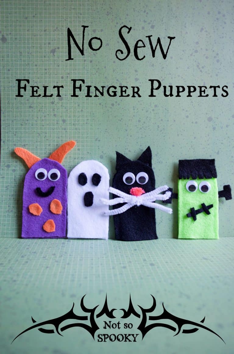 Not so Spooky Halloween No Sew Felt Finger Puppets Tutorial
