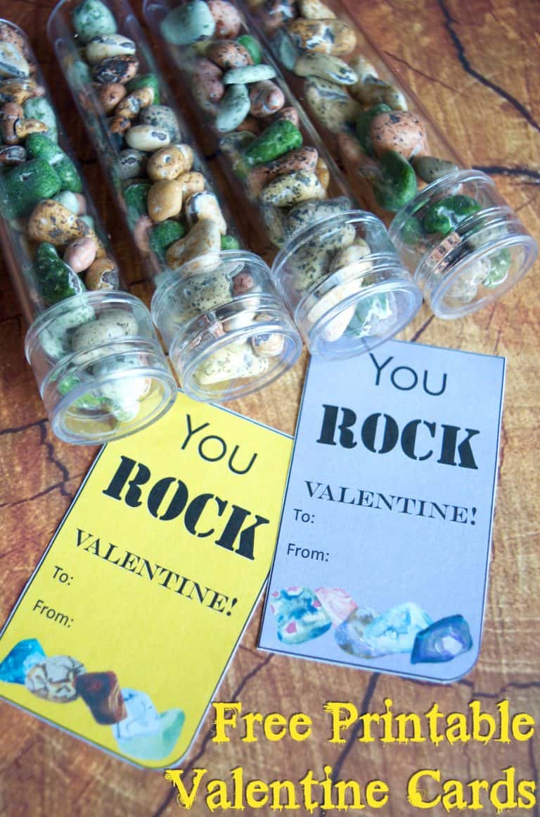 You ROCK! Valentine Printable and Chocolate Gift Idea