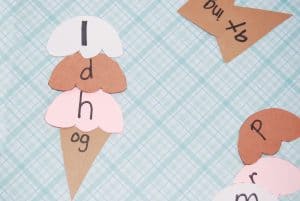 Summer Kid's Activity: Ice Cream Word Families Literacy Game