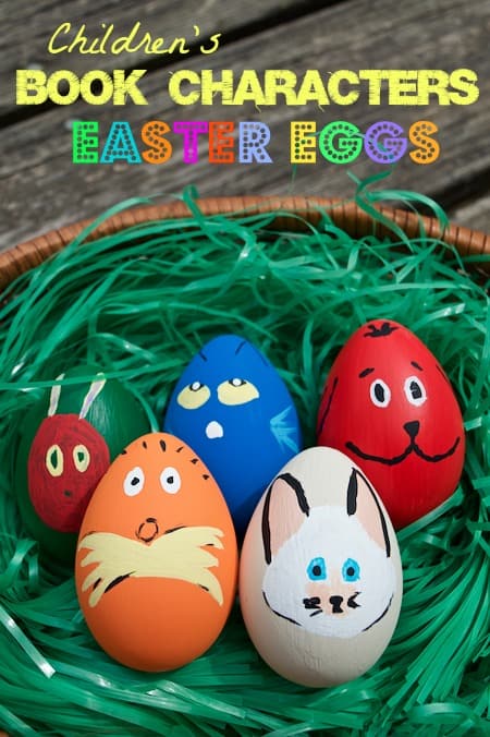 Cute Children's Book Character Easter Egg Decor Cute Children's Book Character Easter Egg Decor