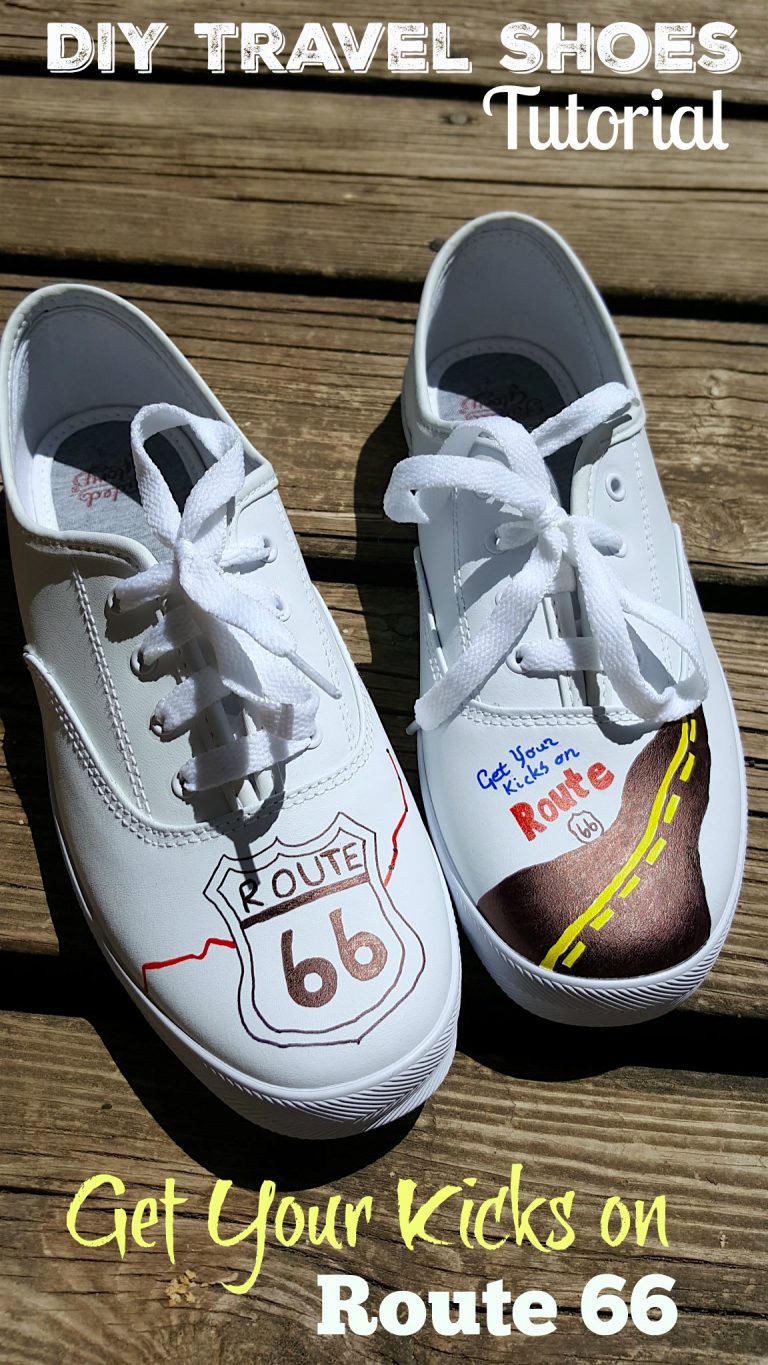 DIY "Get Your Kicks Route 66" the Mother Road Travel Shoes Tutorial