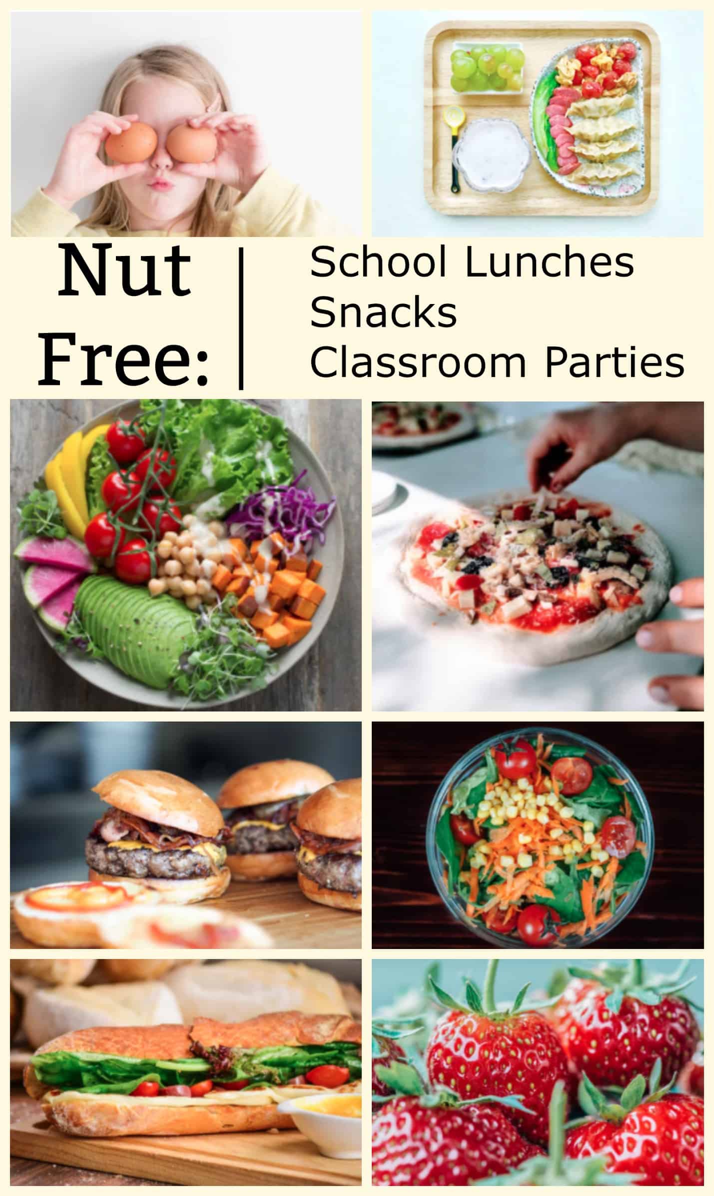 List of Nut Free School Snacks, Lunches & Classroom Party Treats