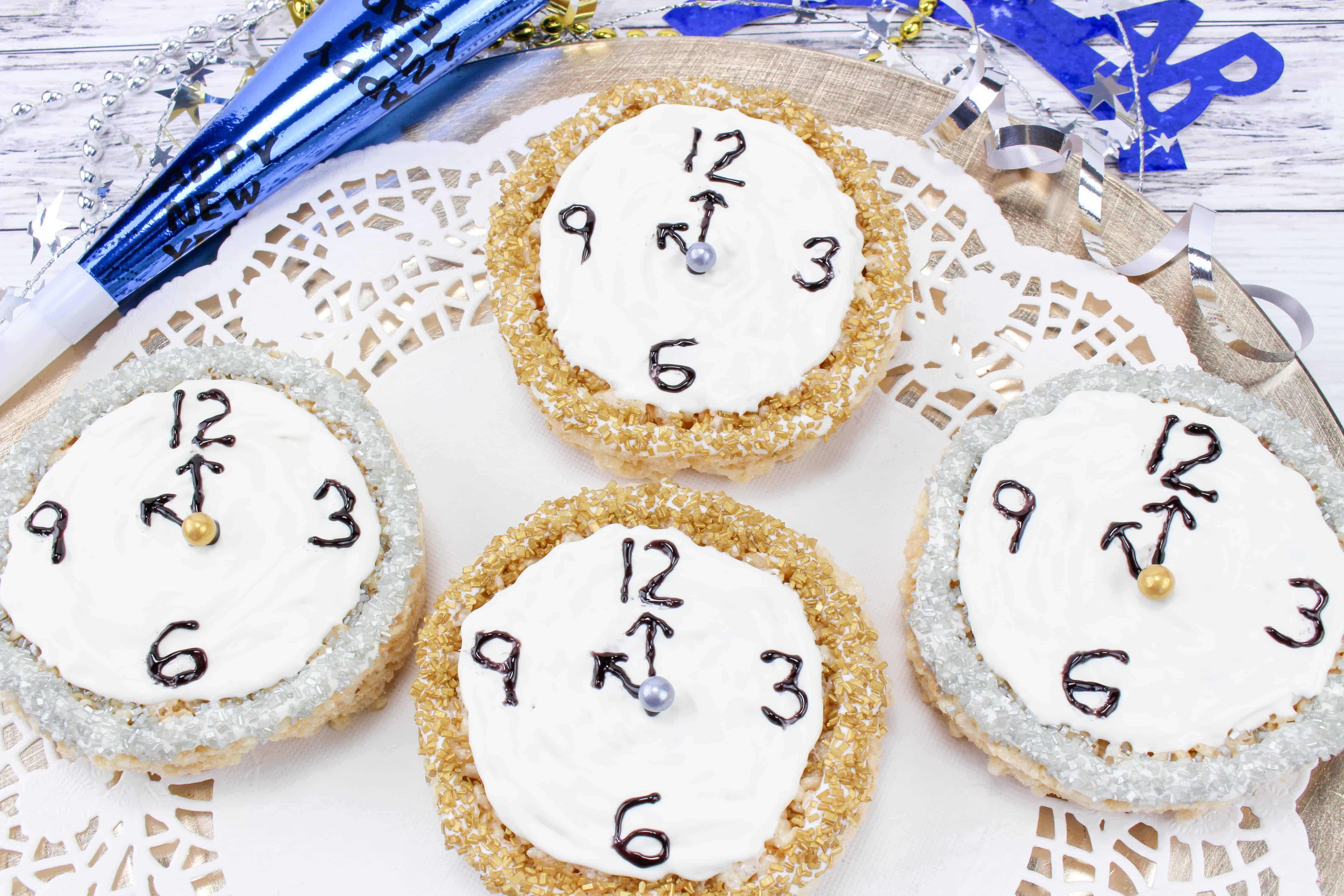 Learn Time with this New Year's Clock Rice Krispy Treat Tutorial