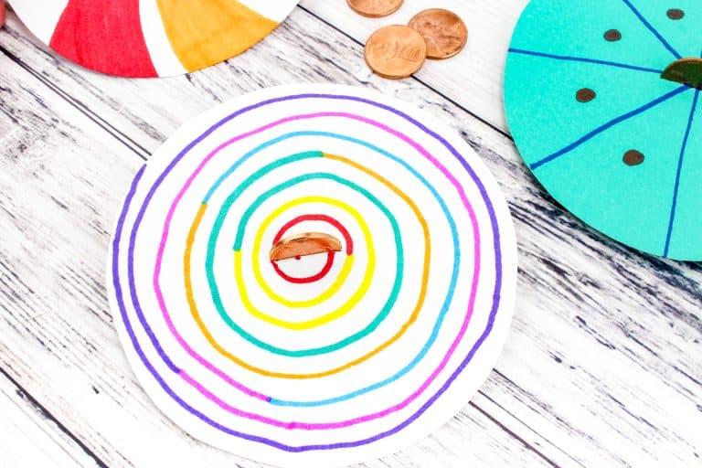Make Your Own Lucky Penny Spinner: Fine Motor Skills STEM Art Activity