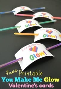 “You Make My Heart Glow” FREE Printable Valentine's Day Cards