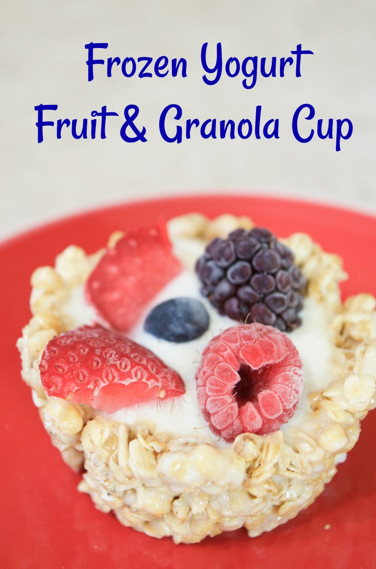 After School Snack: Frozen Yogurt Fruit & Granola Cup Recipe