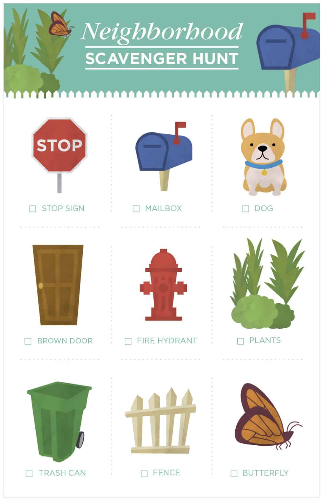 10 Local Scavenger Hunt Printable Worksheets for Kids