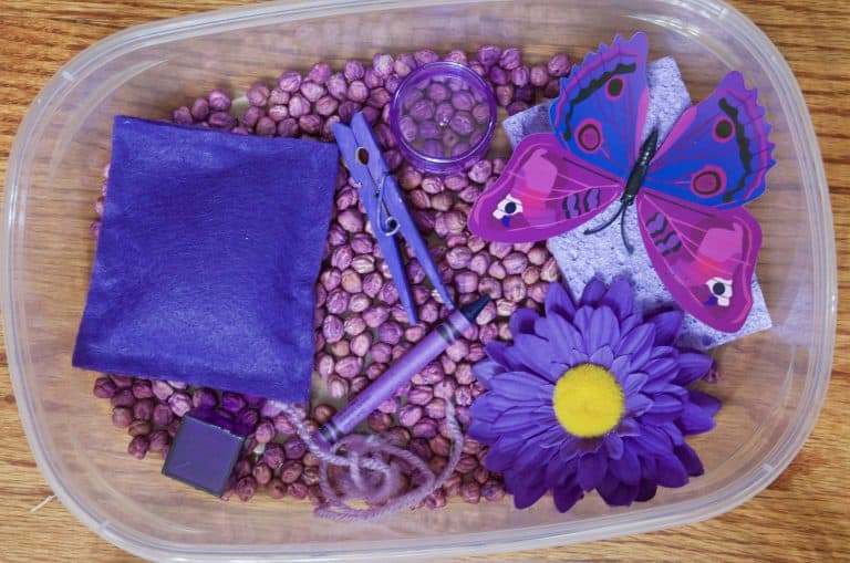 How to Dye Beans for Learning Colors Sensory Bin Idea