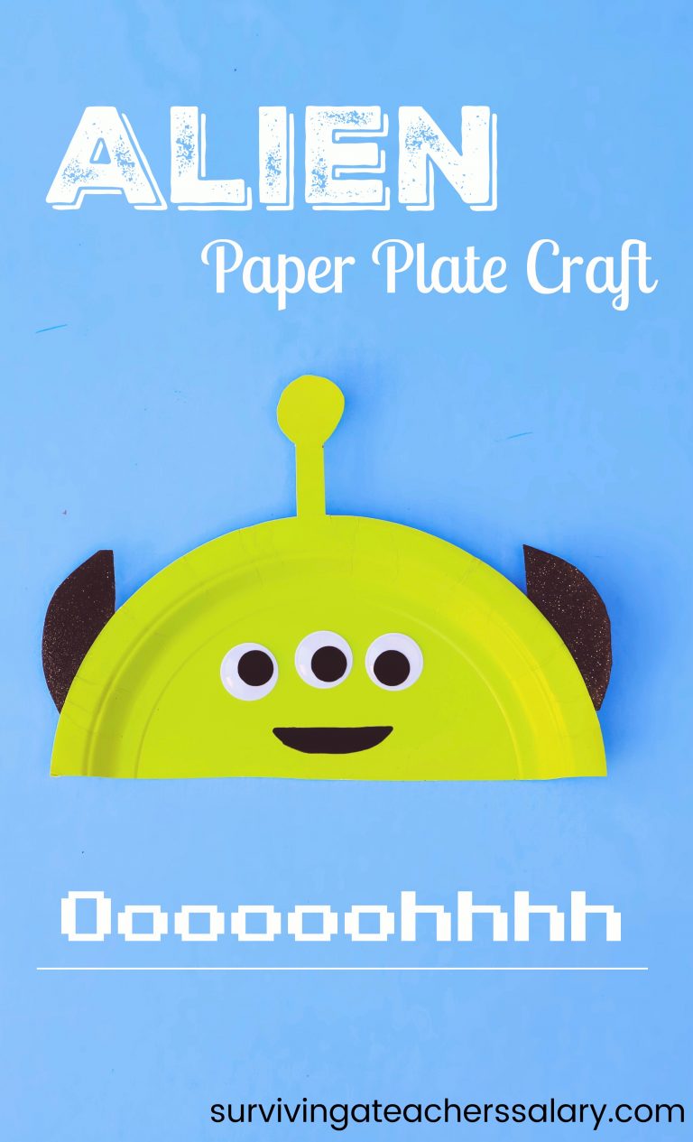 Space Alien Paper Plate Craft to Celebrate Disney's Toy Story Land