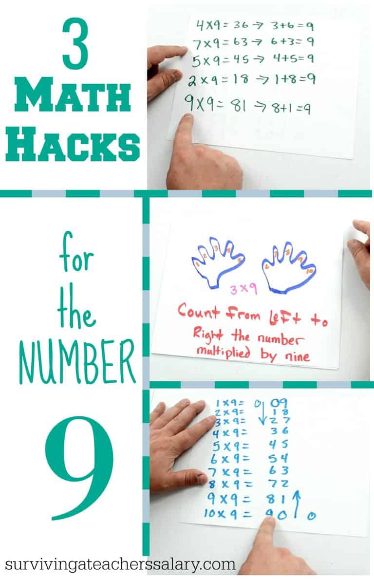 Math Hack to Learn the Number 9 - Multiplication, Addition, Finger Method