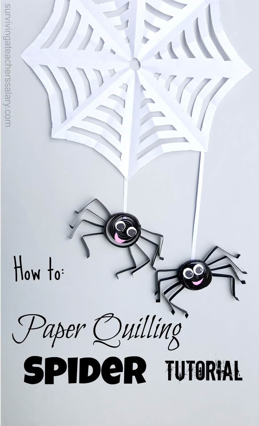 Paper Quilling Halloween Craft: How to Paper Quill a Spider