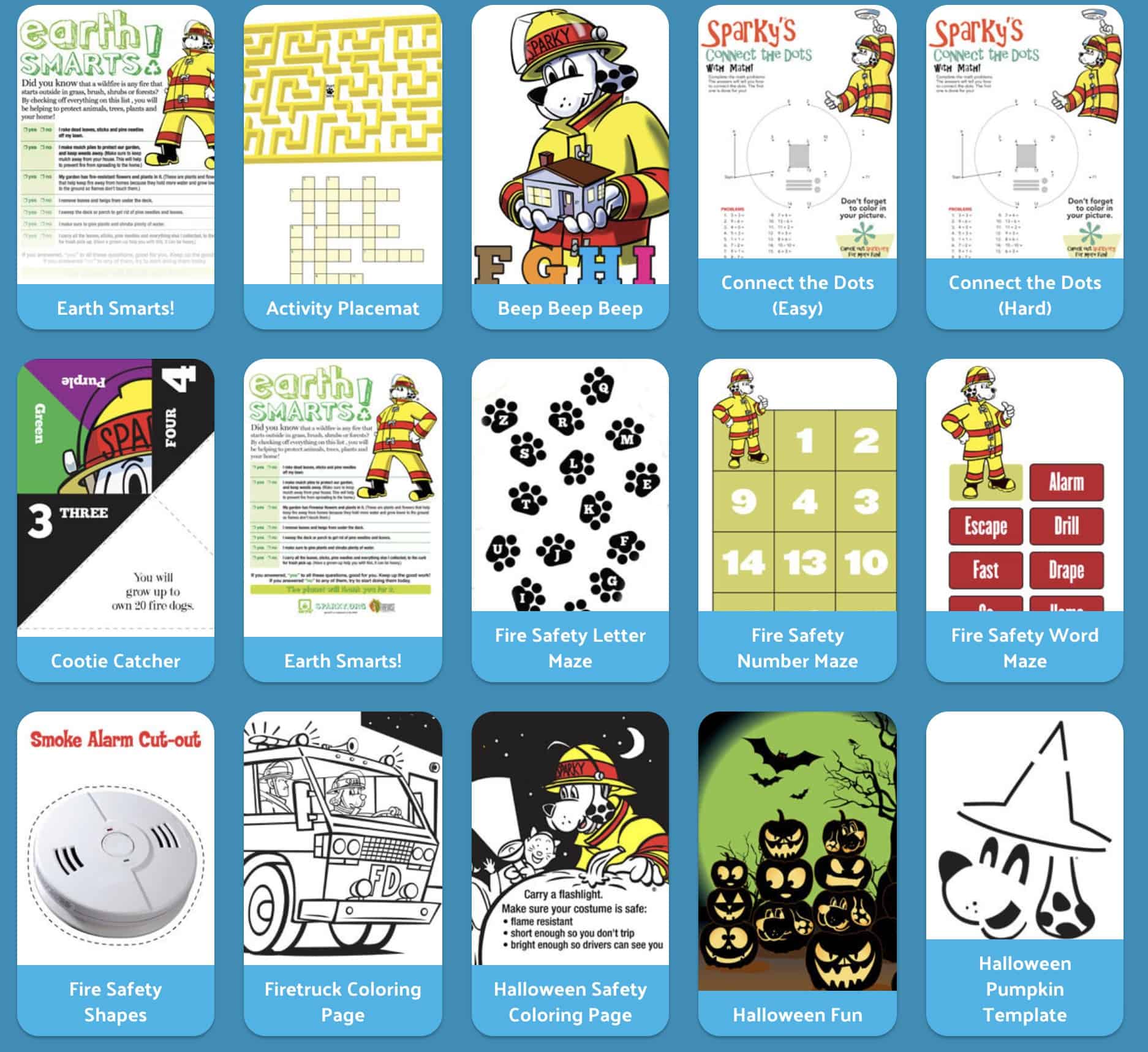 No Mess Fire Safety Activity for Kids + Sparky's Fire Safety in 1 Minute