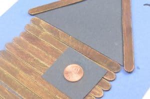 President's Day Craft: Build a Lincoln Log Cabin with Craft Sticks on Paper