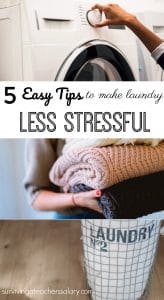 5 EASY TIPS to Make Laundry Chores Less Stressful