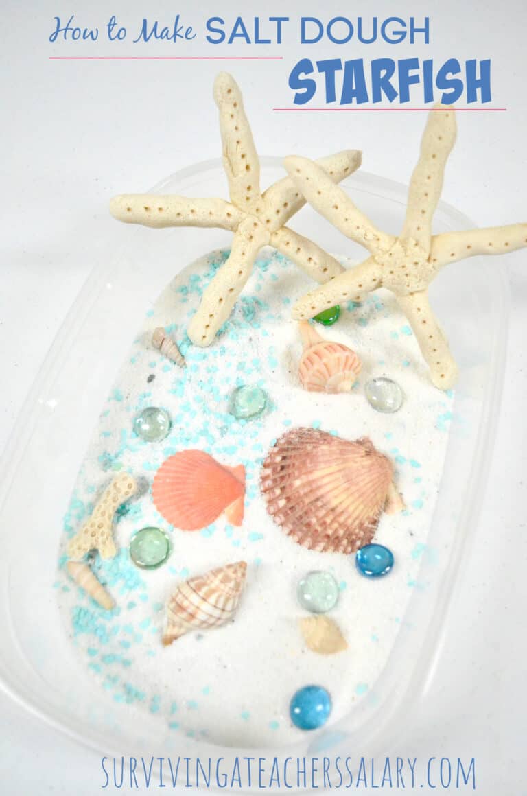 Beach Sensory Activities for Kids: Seashell Imprints & Starfish Salt Dough
