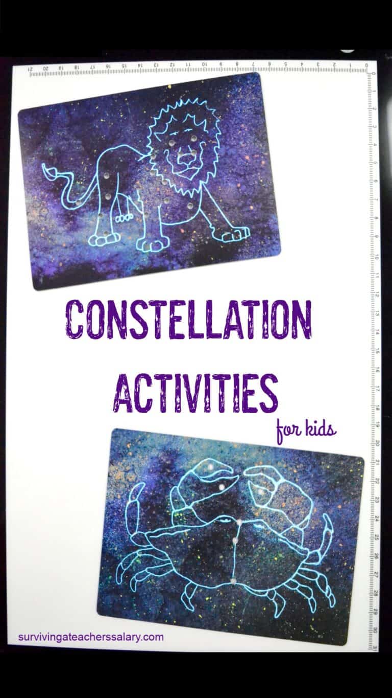 Constellation Activities for Kids + Constellation Cards for Science Lessons