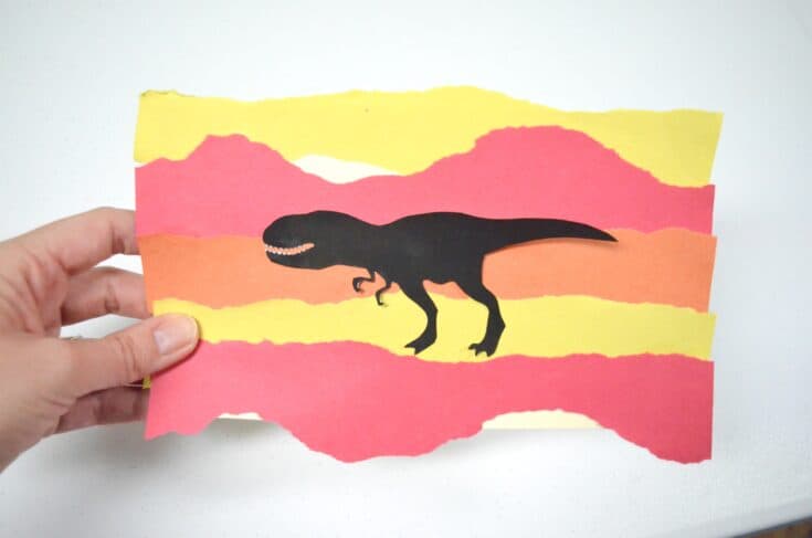 4 Dinosaur Art Activities for Kids - Silhouette Sensory Idea