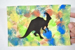 4 Dinosaur Art Activities for Kids - Silhouette Sensory Idea
