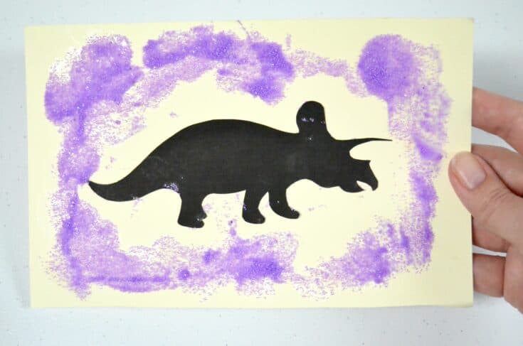 4 Dinosaur Art Activities for Kids - Silhouette Sensory Idea
