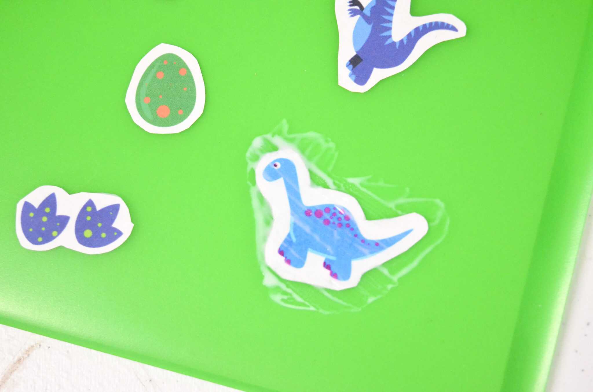How to Make Your Own Stickers Tutorial - Scented Dinosaur Sensory Craft