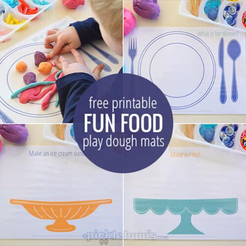 FREE Printable Play Dough Mats for Preschool Sensory Play