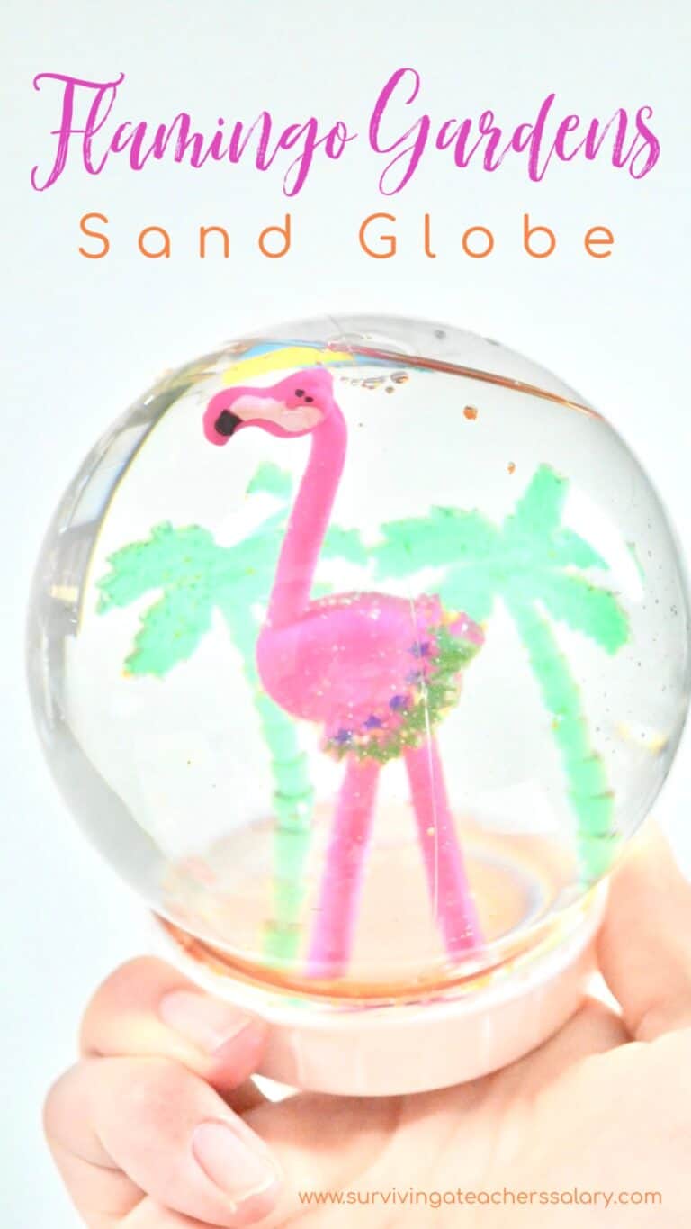 Flamingo Gardens Sandy Beach Sand Globe Craft