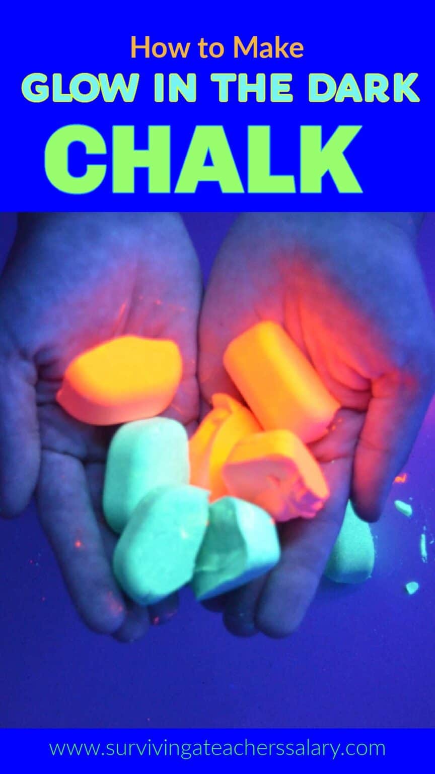 How to Make Glow in the Dark Chalk Recipe - Galactic Space Rocks
