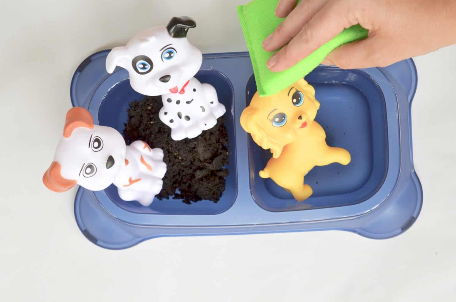 Muddy Puppy Dog Wash Sensory Play Activity for Kids