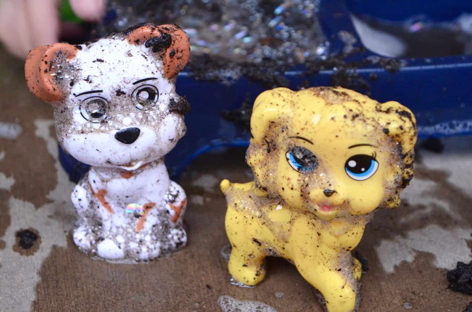 Muddy Puppy Dog Wash Sensory Play Activity for Kids