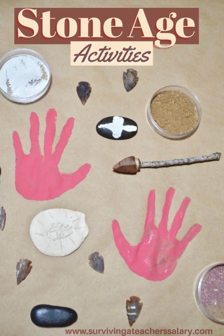 Stone Age Activities for Kids - Earth Paint, Rock Art and MORE!