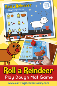 FREE Printable Winter Math Game - Roll a Reindeer Sensory Activity