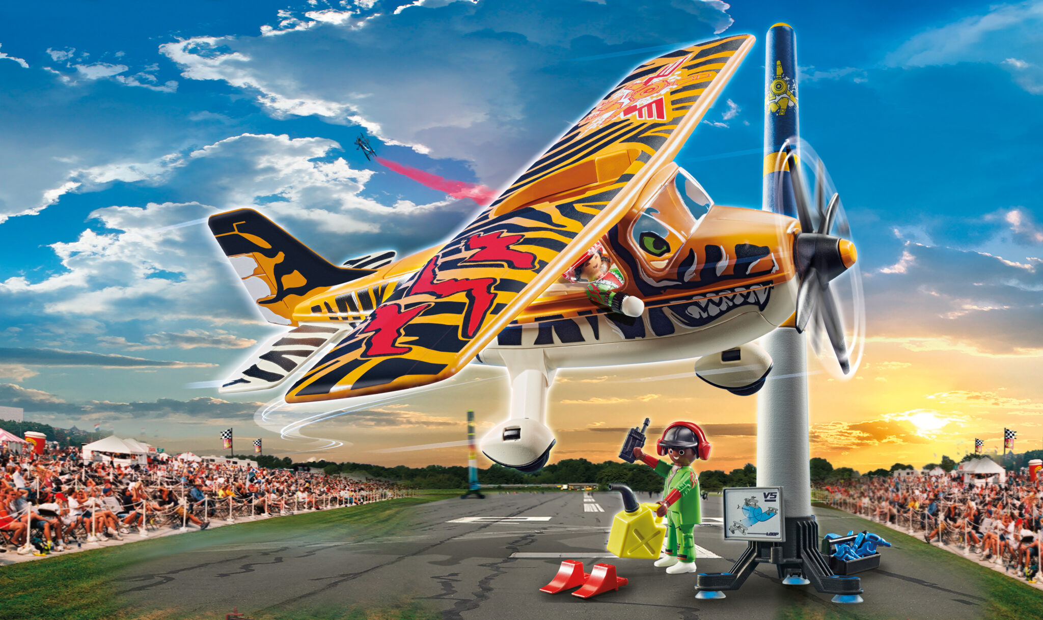 Cool New PLAYMOBIL Air Stunt Show Tiger Propeller Plane